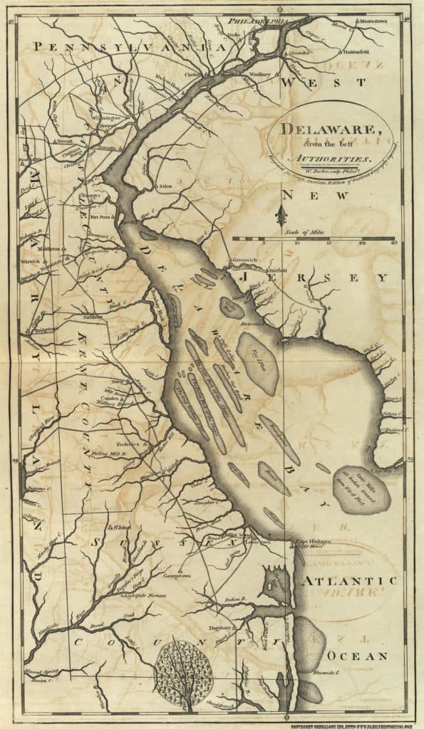 Old Historical City, County and State Maps of Delaware