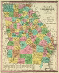 Old Historical City, County and State Maps of Georgia