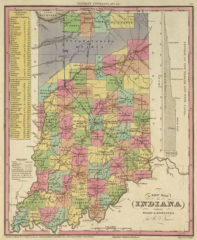 Old Historical City, County and State Maps of Indiana