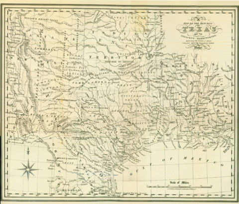 Old Historical City, County and State Maps of Texas