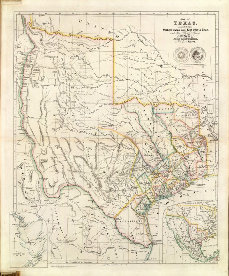 Old Historical City, County and State Maps of Texas