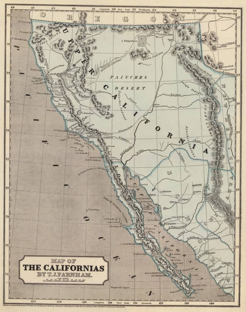 Old Historical City, County and State Maps of California
