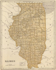 Old Historical City, County and State Maps of Illinios
