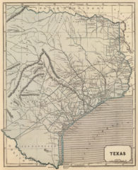 Old Historical City, County and State Maps of Texas
