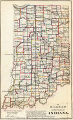 Old Historical City, County and State Maps of Indiana