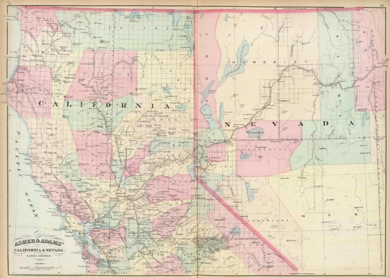 Old Historical City, County and State Maps of Nevada