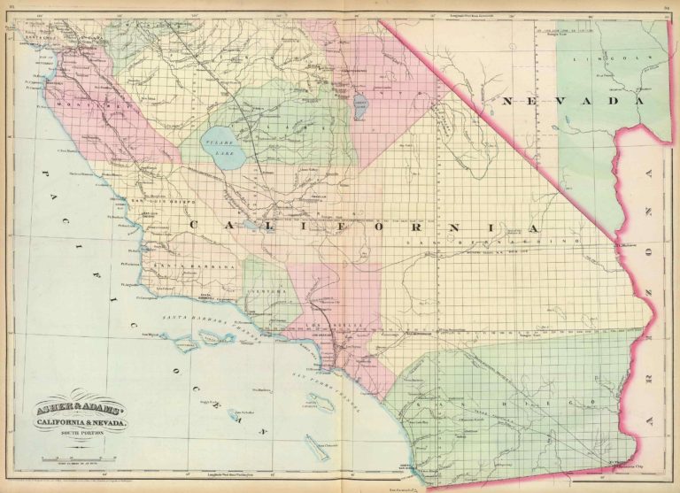 Old Historical City, County and State Maps of Nevada