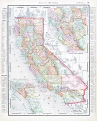 Old Historical City, County and State Maps of California