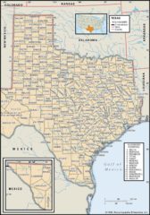 Old Historical City, County and State Maps of Texas