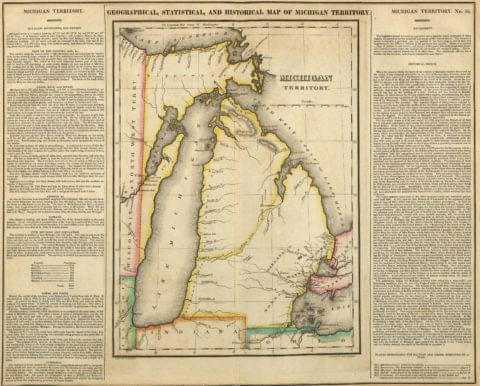 Old Historical City, County and State Maps of Michigan